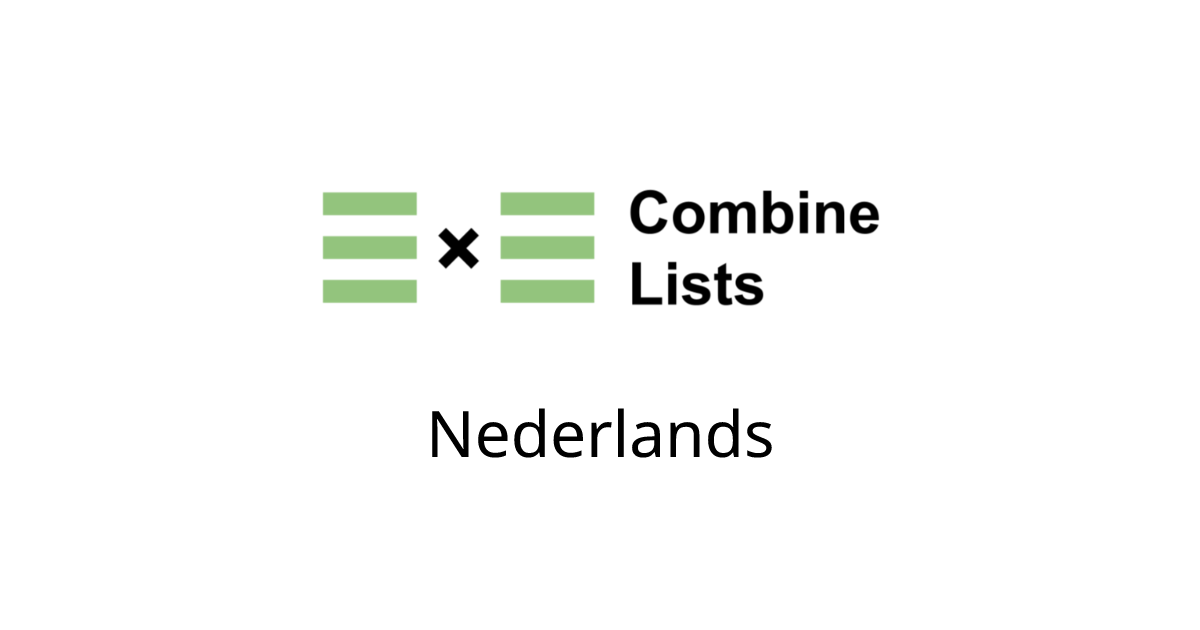 Genereer combinaties van lijsten